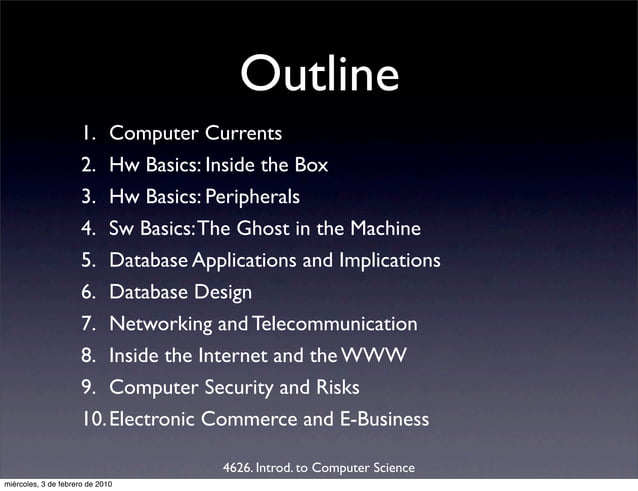 Introd to CS. Presentation | PPT