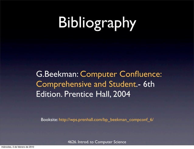 Introd to CS. Presentation | PPT