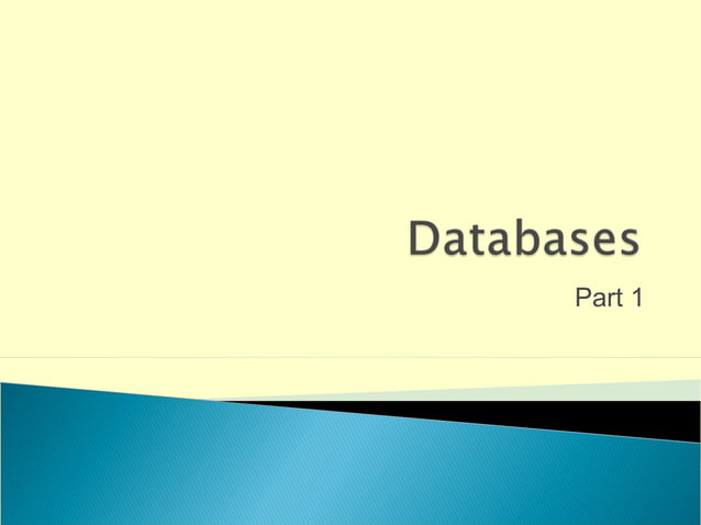 Intro databases | PPT
