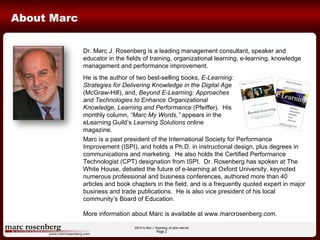 Introduction to Marc Rosenberg and Associates | PPT