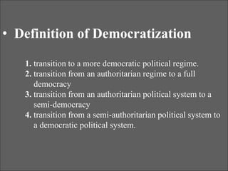 Introduction to democratization | PPTX