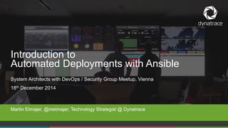 Introduction to Automated Deployments with Ansible | PPT
