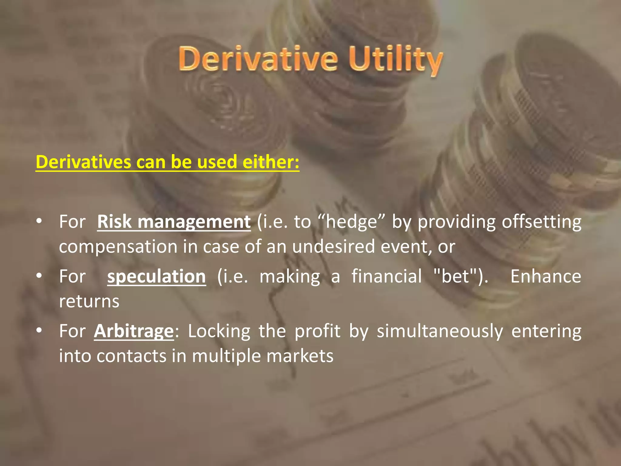 Introduction to derivatives | PPT