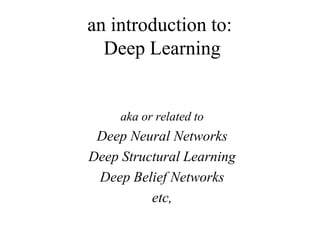 introduction to deep Learning with full detail | PPT