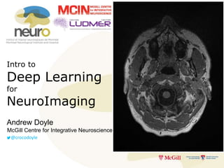 Introduction to Deep Learning for Neuroimaging | PPT