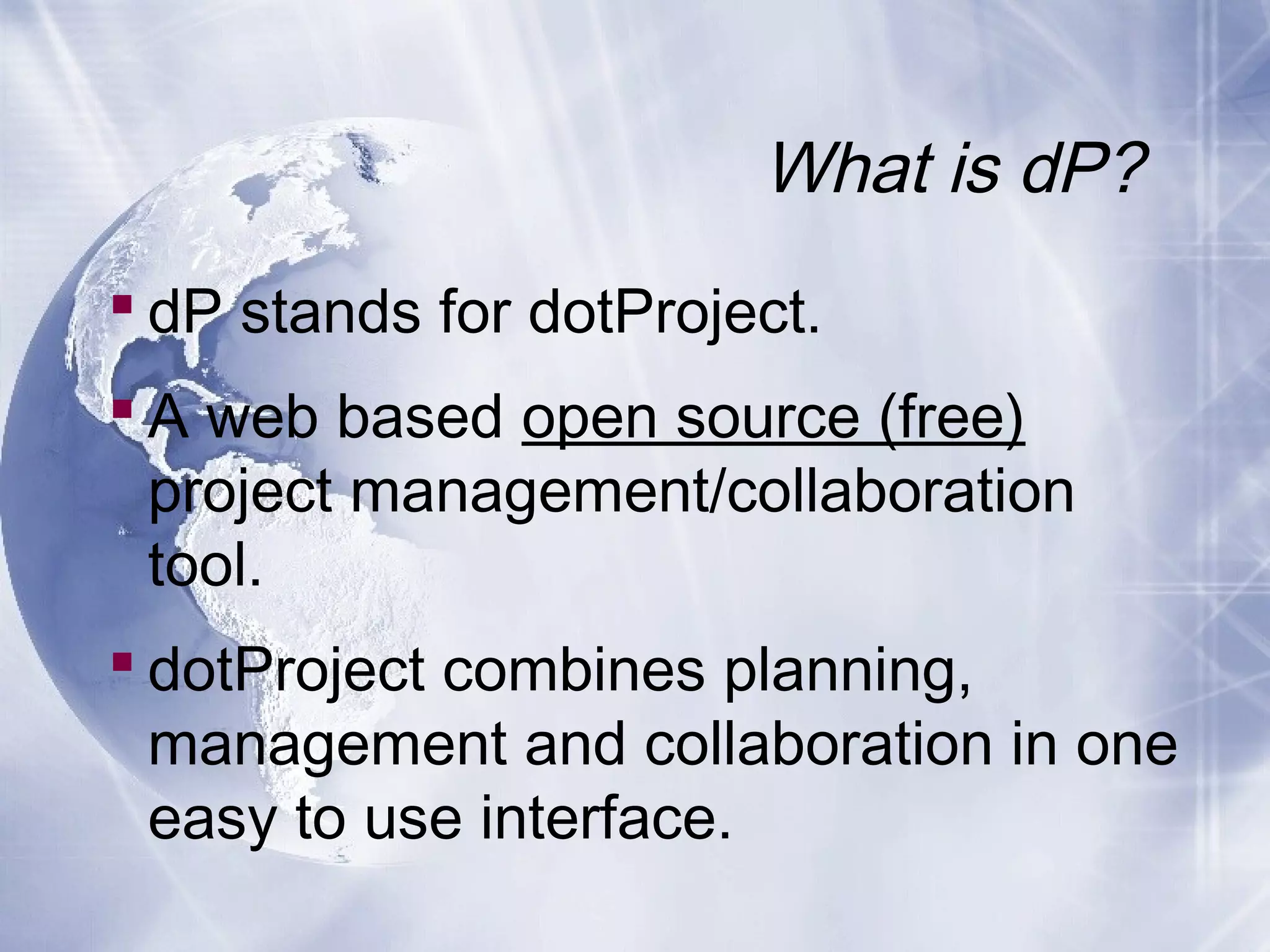 Introduction to dotProject | PPTX
