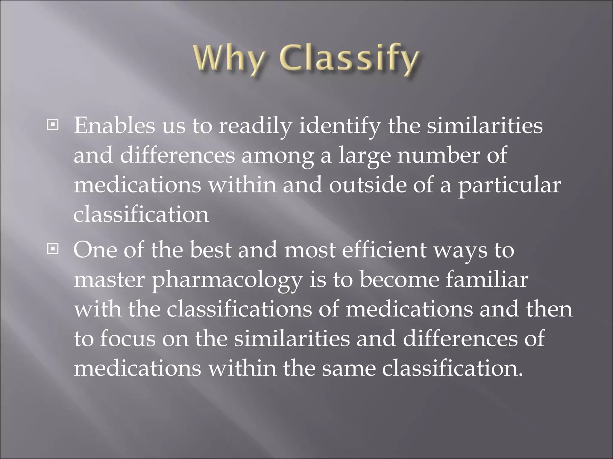 Intro drug classes | PPT