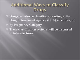 Intro drug classes | PPT