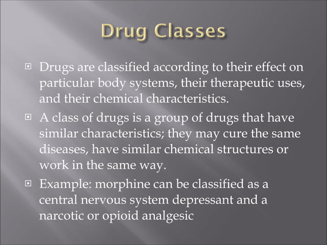 Intro drug classes | PPT | Illegal Drugs, Tobacco, eCigarettes, Vaping ...