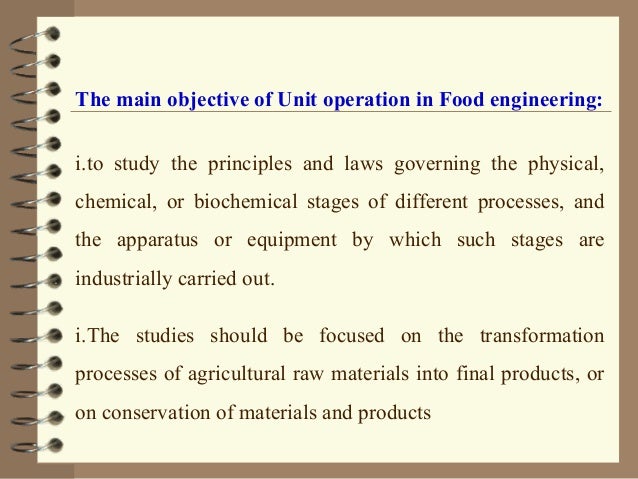 Unit Operations in Food Industry