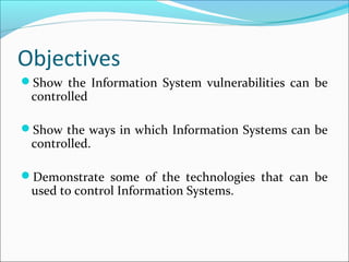 Introduction to Information System Security | PPT