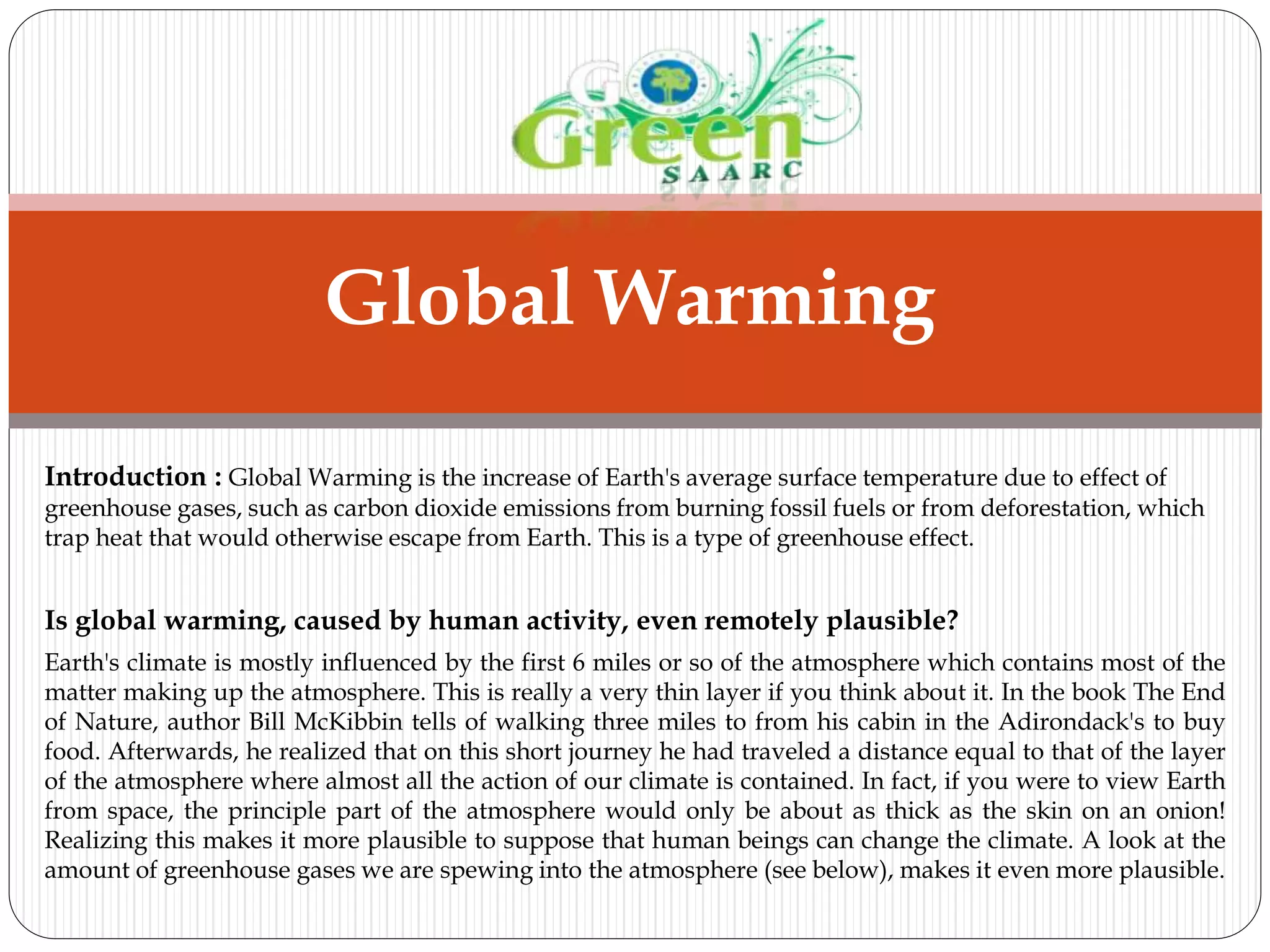 Introducation of global warming | PPT