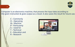 Introduction to computer and Basic concept of Computer.pptx