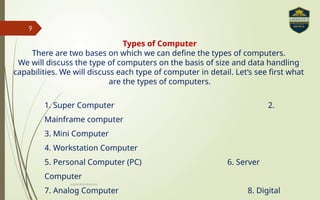 Introduction to computer and Basic concept of Computer.pptx