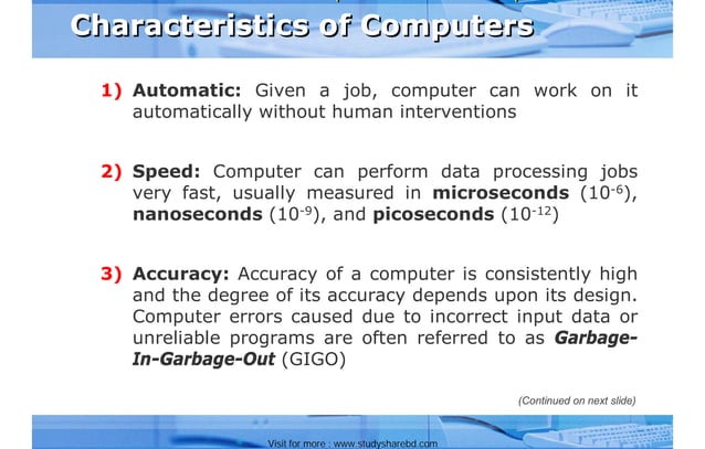 Introducation to computer [www.studysharebd.com] | PPT