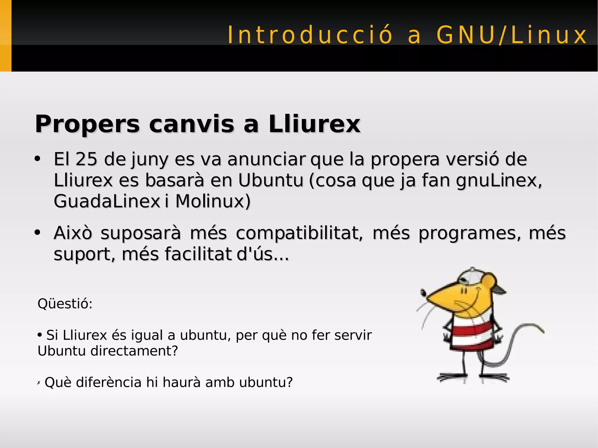 Introducció a GNU/Linux | ODP