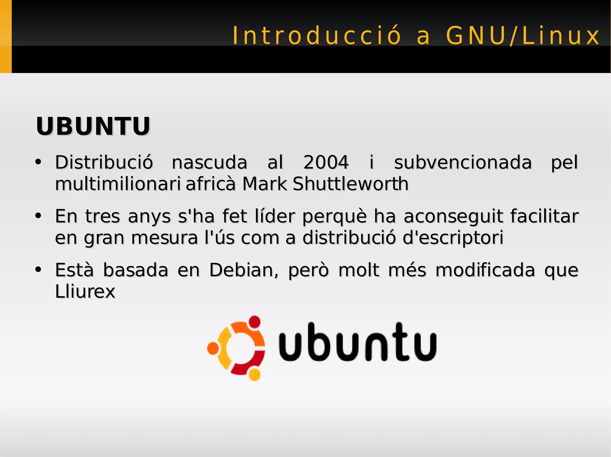 Introducció a GNU/Linux | ODP
