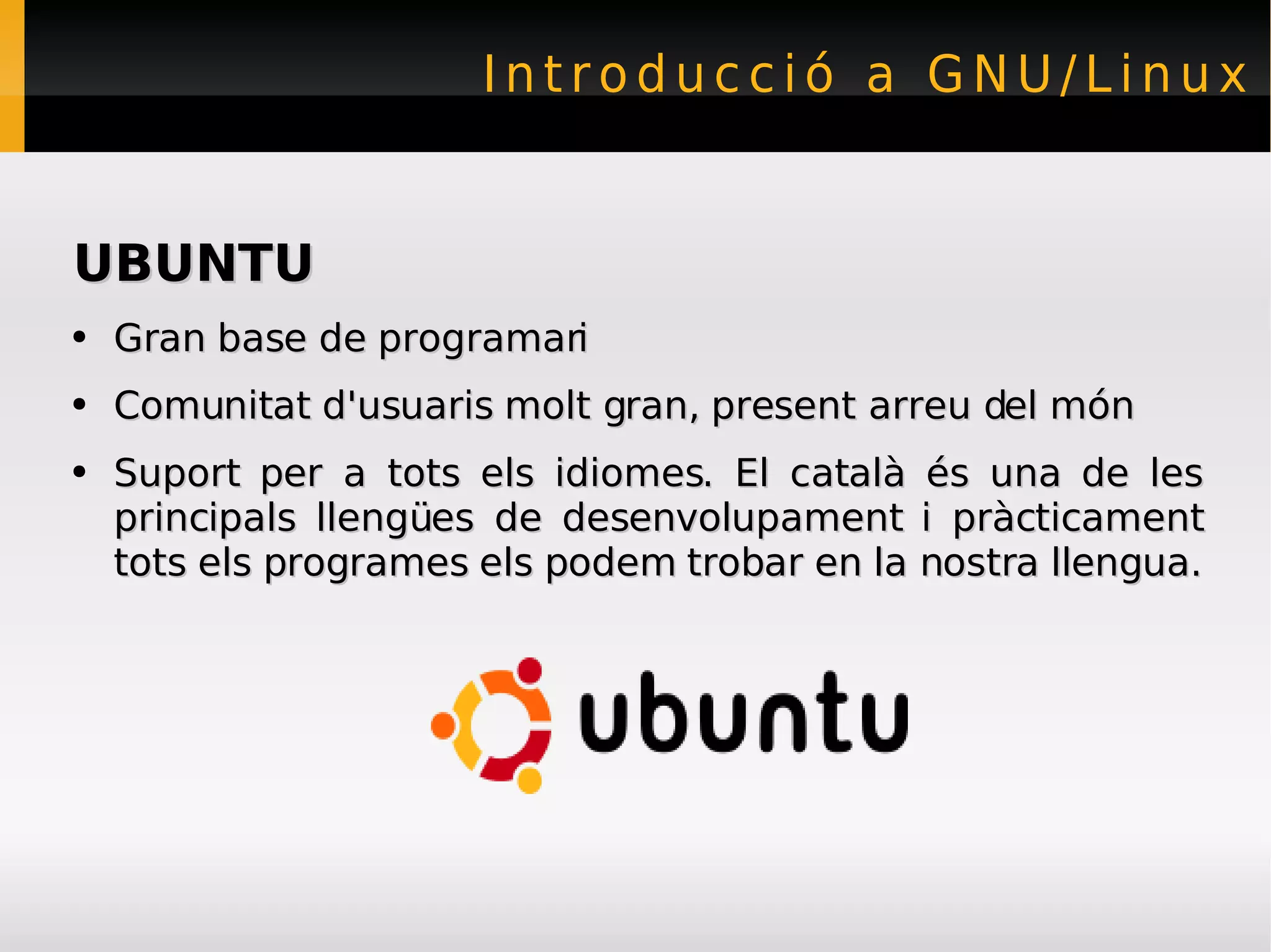 Introducció a GNU/Linux | ODP
