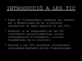 Introducció a les TIC | PPT