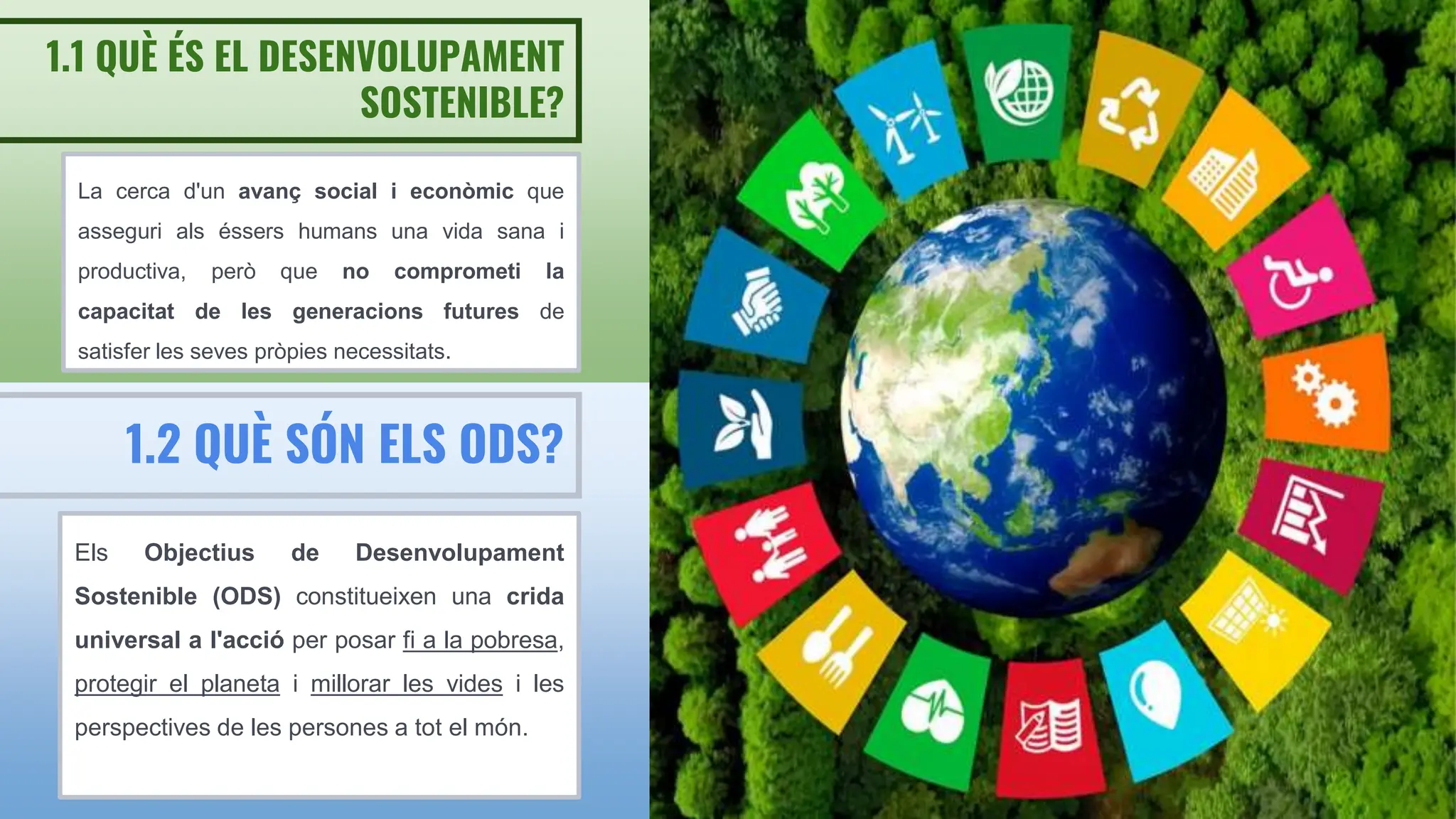 INTRODUCCIÓ ALS ODS.pptx Els objectius de desenvolupament sostenible 2030 | PPT