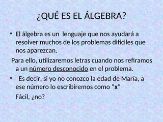 introduccic3b3n-al-c3a1lgebra.ppttryerty | PPT