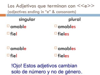 Introducción a los Adjetivos en español | PPT