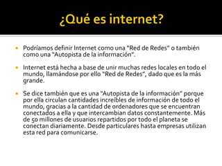 Introducción a internet | PPTX