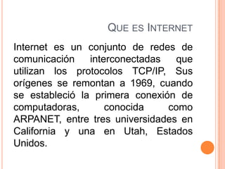 Introducción a internet | PPTX