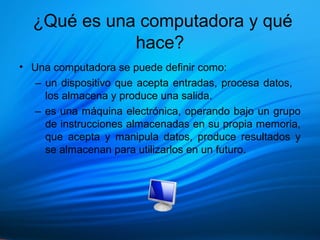 Introducción a la computadora | PPT | Computing | Technology & Computing