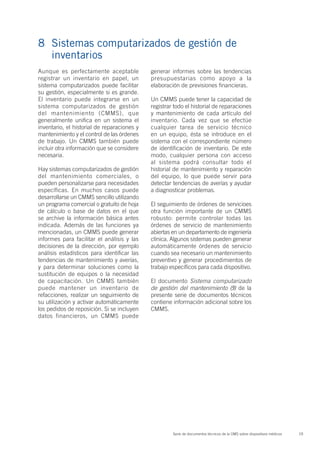 Introducción a la Gestión de Inventarios de Equipo Médico | PDF