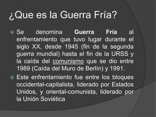 Introducción a la guerra fria | PPTX