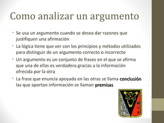 Introducción a la lógica (grado 10 # 2) | PPT