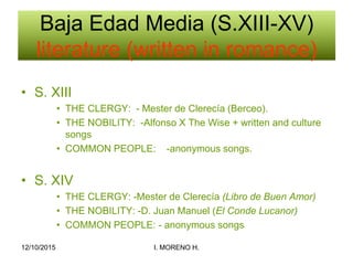 Introducción a la literatura de la edad media (bilingüe) | PPSX