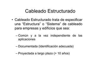 Introducción al cableado estructurado | PDF