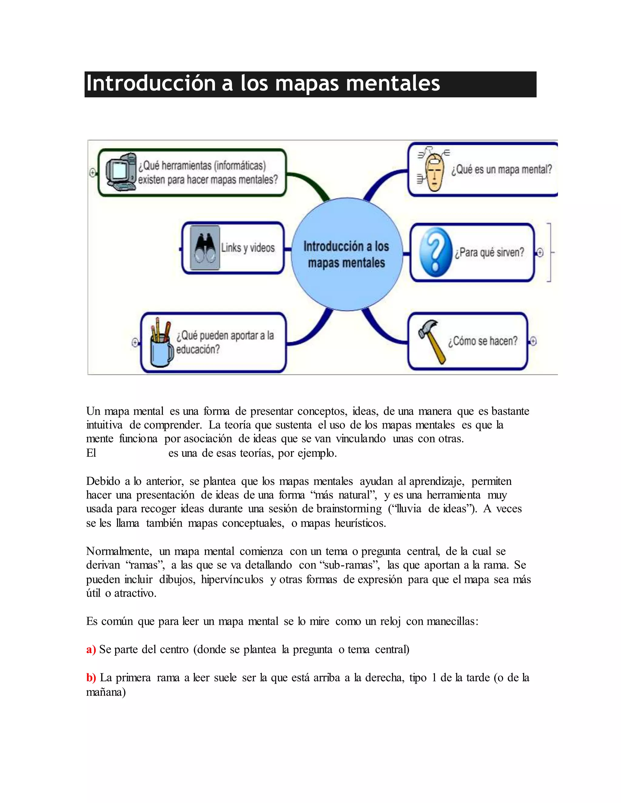 Introducción a los mapas mentales | DOCX