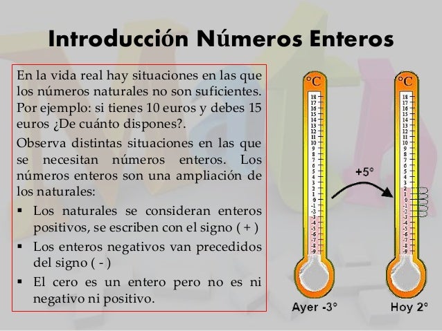 Introducción a los números enteros