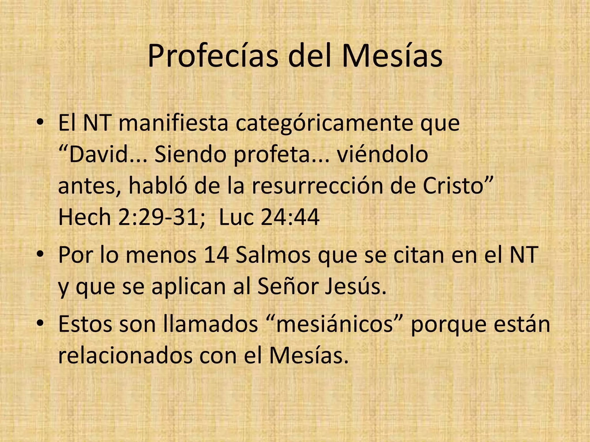 Introducción a los salmos mesianicos | PPTX