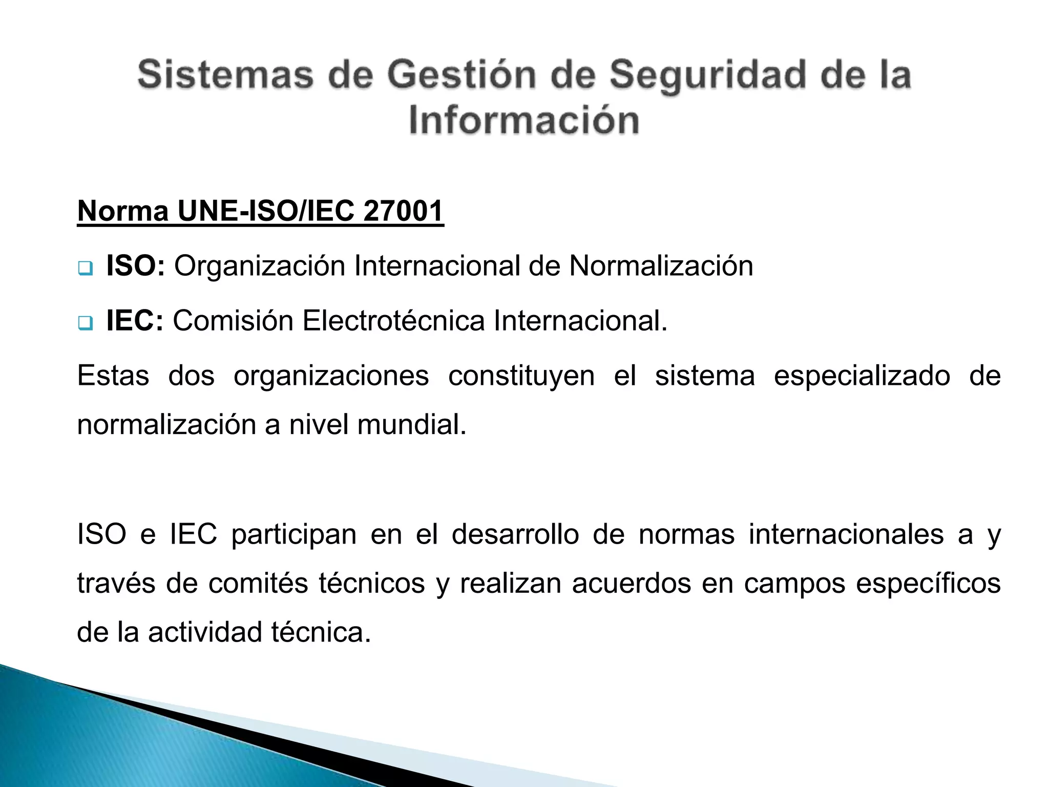 Introducción a los sistemas de gestión de seguridad (SGSI) | PPT