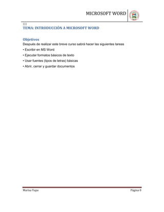 Introducción a microsoft word | PDF