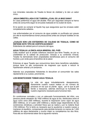 Introducción de agua tesalia | DOCX