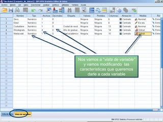 Introducción de datos en spss | PPT
