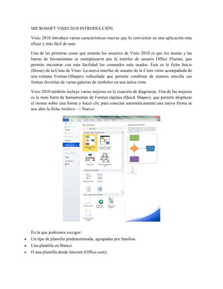 Introducción de visio 2010 parte 1 | DOCX