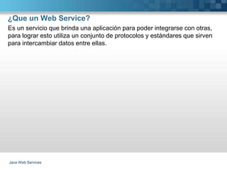 Java Web Services - Introduccion | PPTX