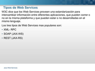Java Web Services - Introduccion | PPTX