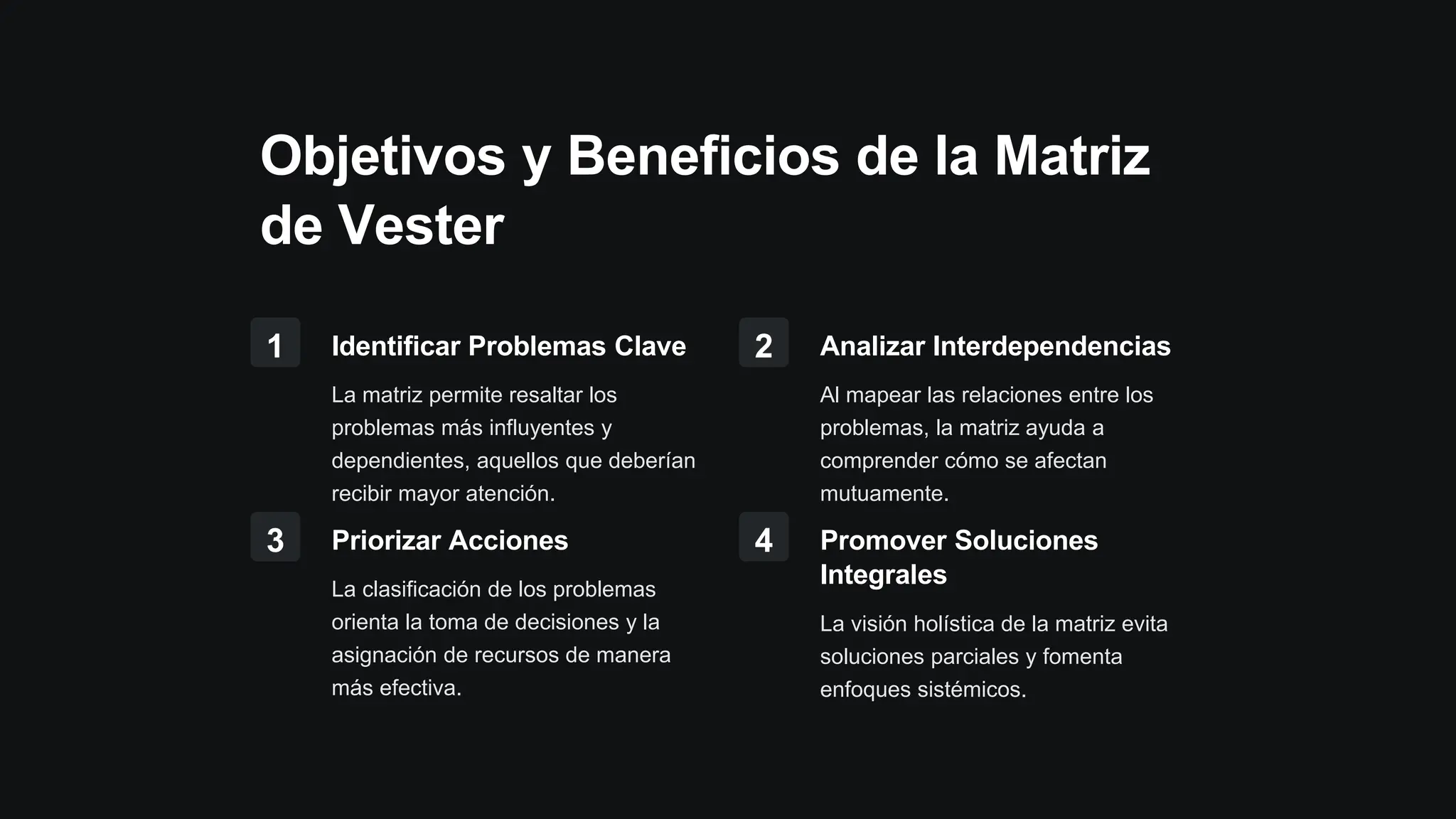 Introducción Matriz Vester y sus particularidades | PPTX