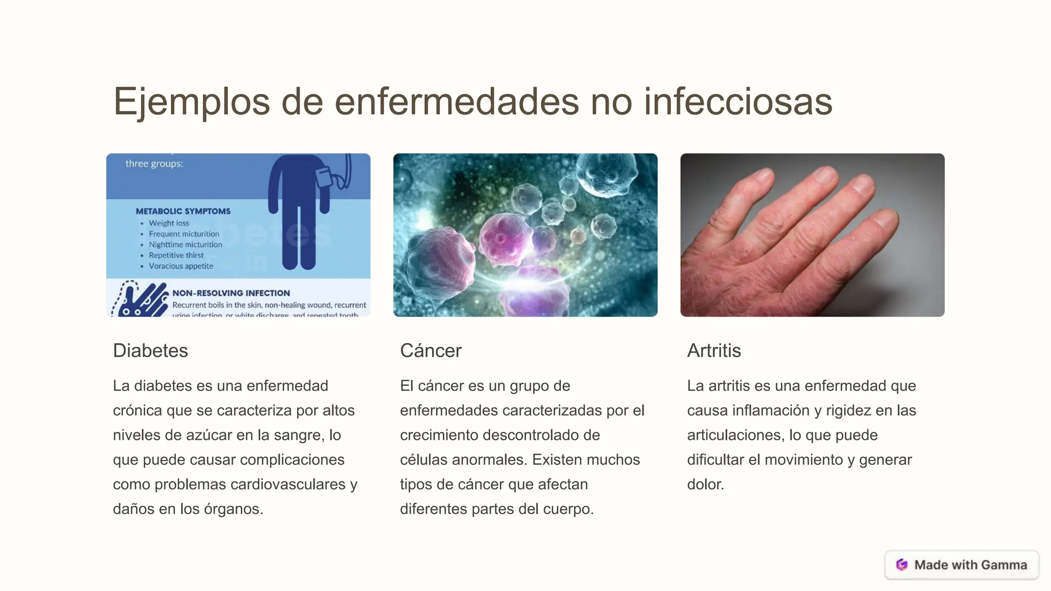 Las enfermedades infecciosas y no infecciosas | PPTX