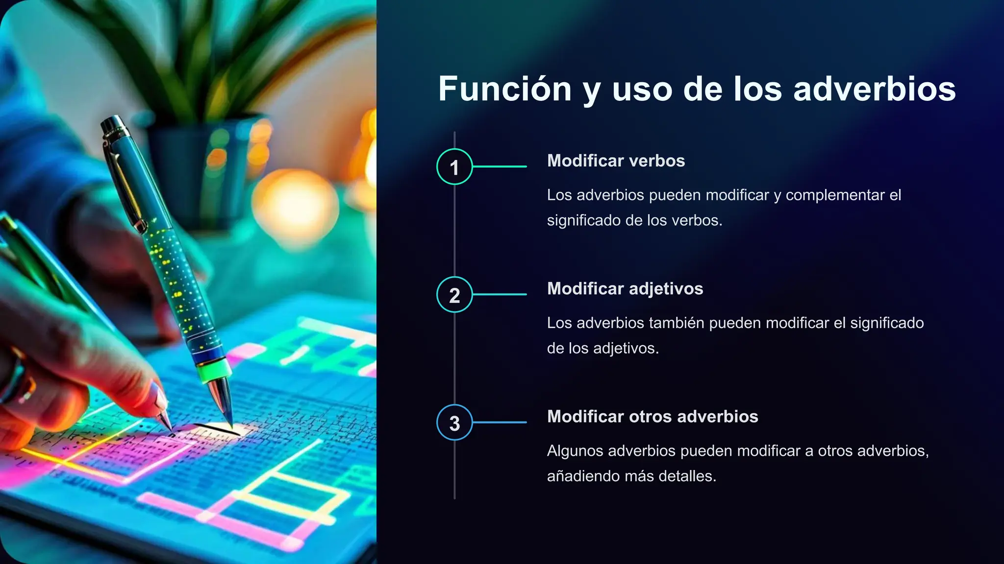 Los adverbios y todas sus características. | PPTX