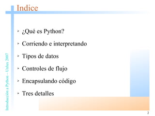 Introduccion a Python por Facundo Batista | ODP | Programming Languages | Computing