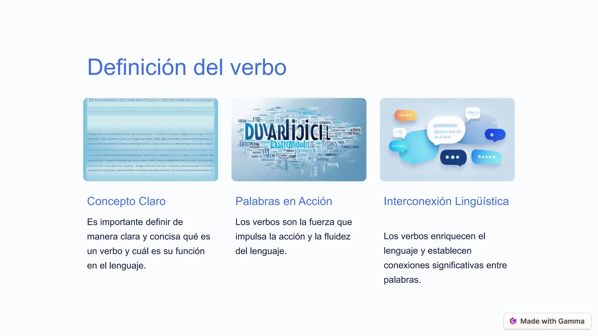 Introduccion-al-verbo y definiciones verbales | PPT