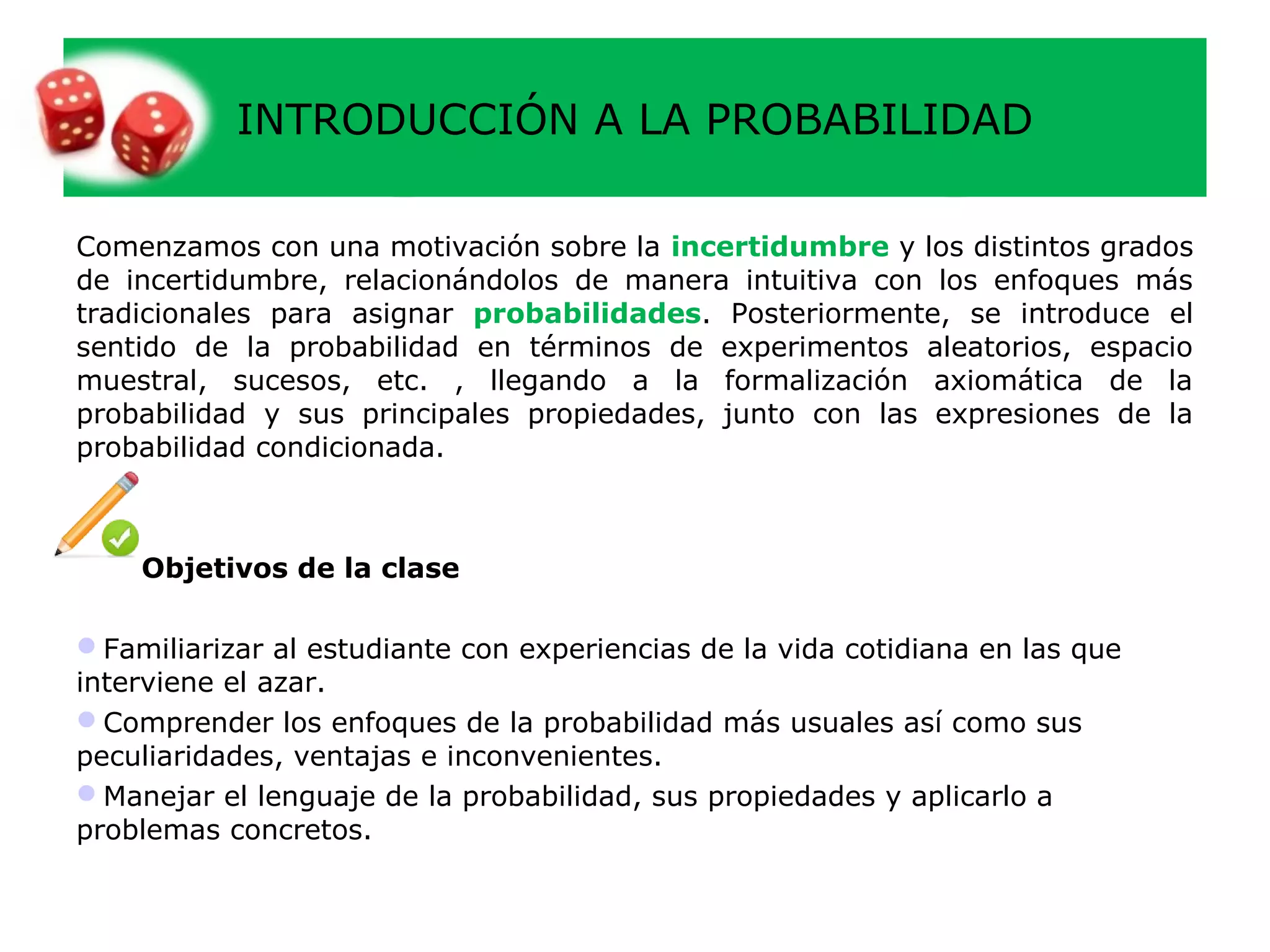 Introducción a la probabilidad | PPT